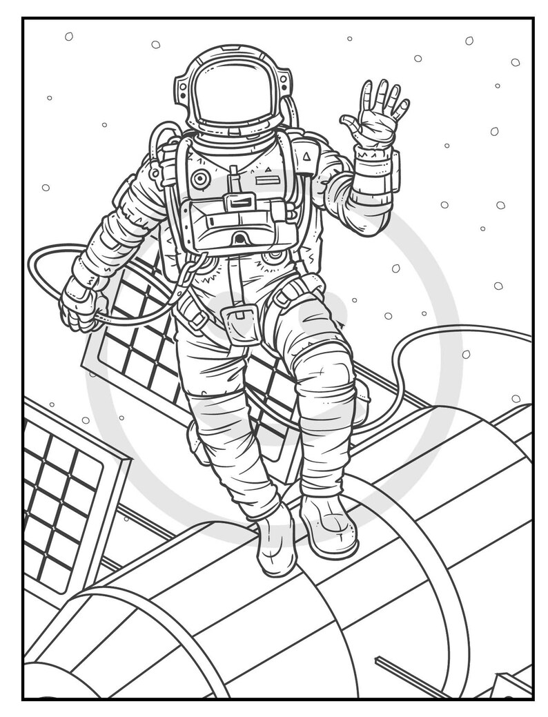 Blast off to Space Digital Coloring Book 40 Out of This World Pages - Etsy