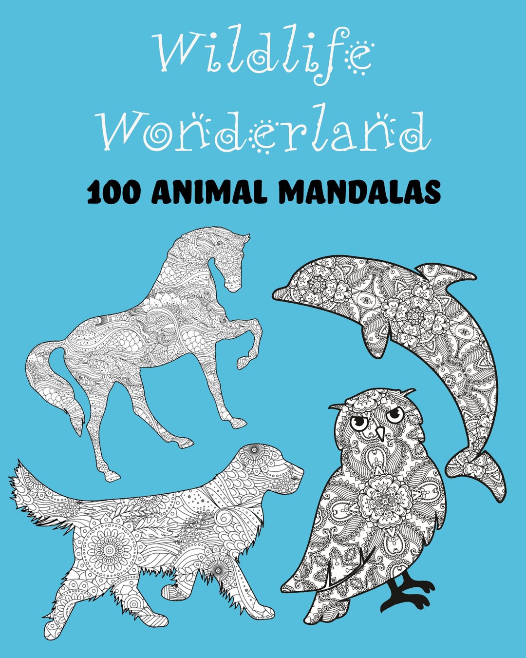 Wildlife Wonderland Digital Coloring Book - 100 Animal Mandalas - Etsy