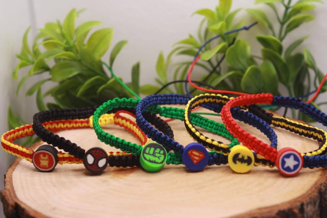 Friendship Bracelet Superhero Theme. 1 Pair .child Adult - Etsy