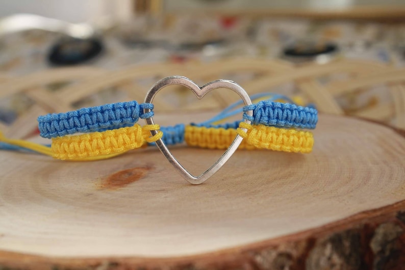 Friendship Bracelet With Ukrainian Trident. Ukrainian Flag - Etsy