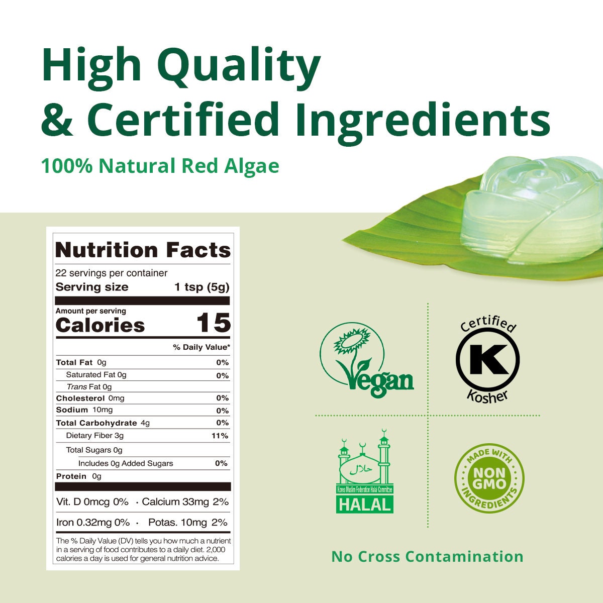 Pure Agar Powder : Vegan Gummies, Jam, Pudding, Thickener, Mush Cult, 1 ...