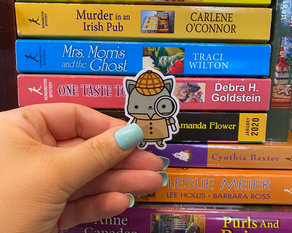 Purrlock Holmes Sticker | the Cozy Mystery Book Club's Mascot - Etsy