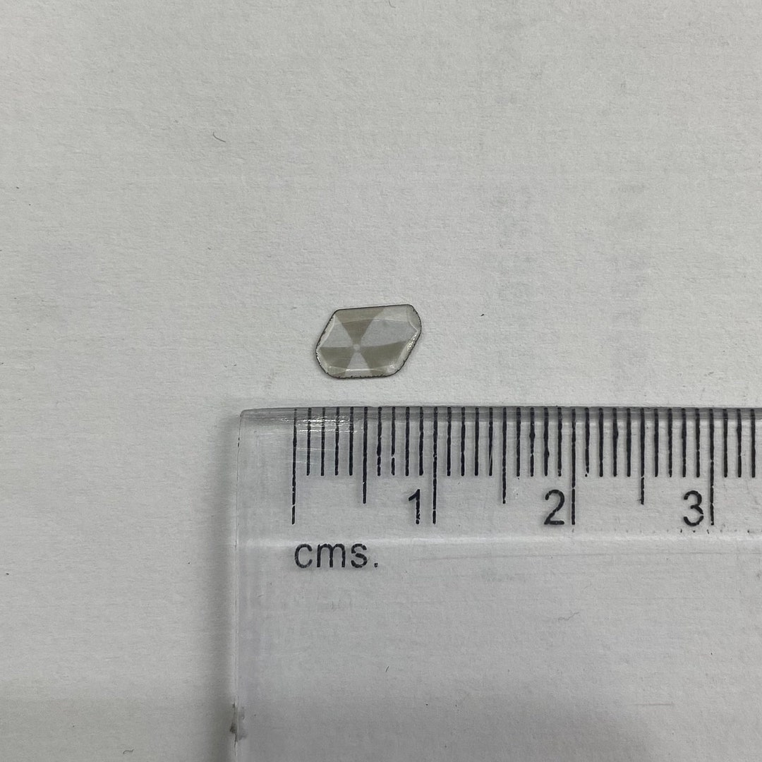 Rare 0.19ct Natural Trapiche Diamond Slice: Star Polki Gemstone (5 ...