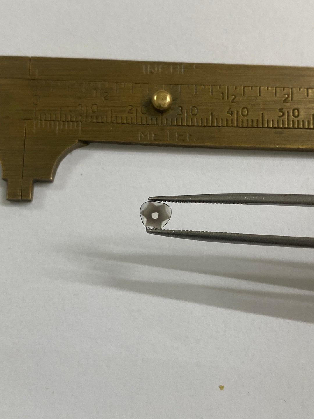 0.14ct Rare Natural 6 Ray Trapiche Diamond Polki Slice 5.4x4.7x0.5mm ...