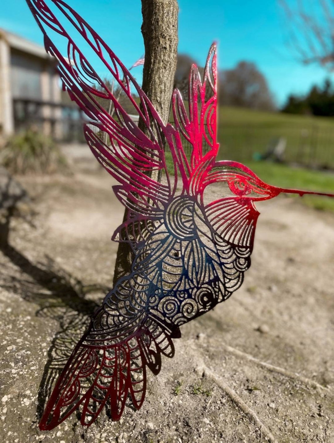 Hummingbird Metal Wall Decor/Yard Art | Etsy