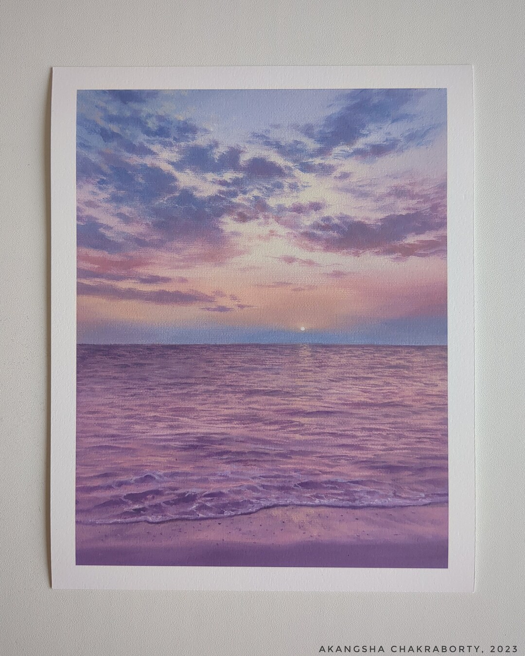 Sunset Art Print Oil on Canvas Print Wall Art Print for Living Room ...