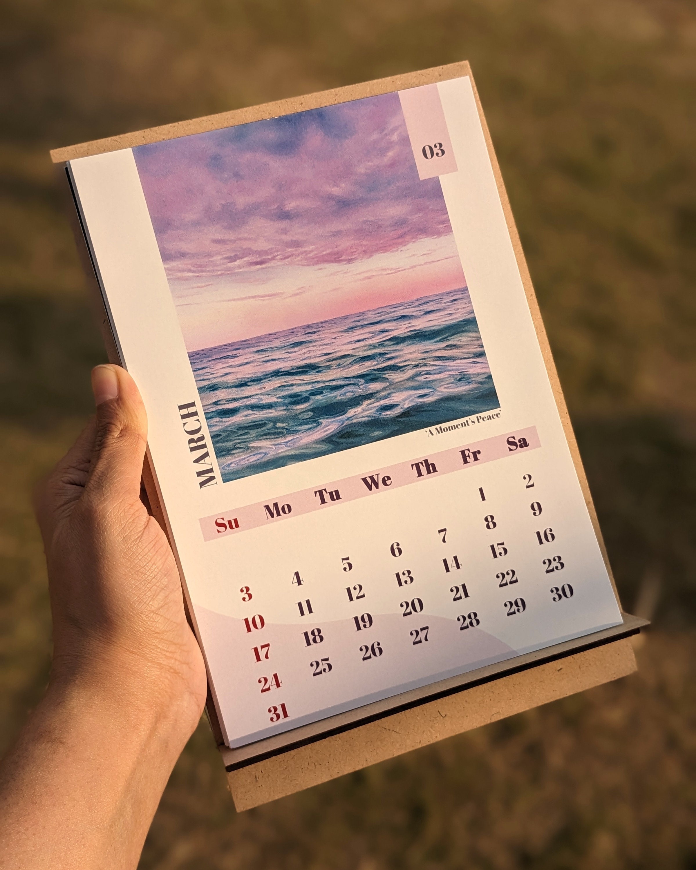 Table Calendar 2024, Elegant Monthly Calendar A5 Size With Stand, Gift ...