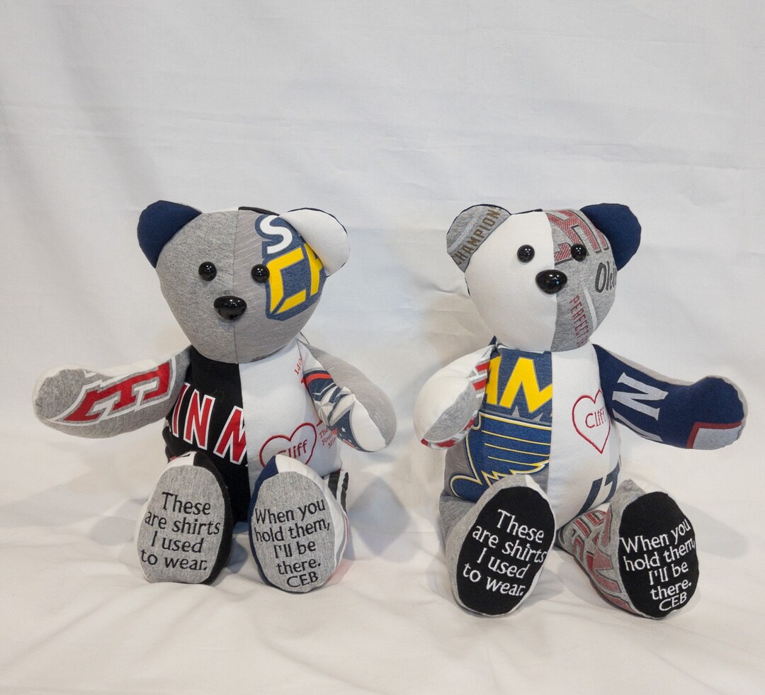 Memory Bear, Remembrance Bear, Custom Keepsake Bear, Memorial Bear ...