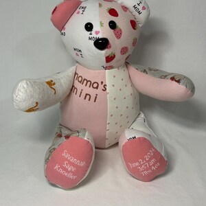 Memory Bear, Baby Clothes Bear, Custom Keepsake, Memorial Bear, Bear ...