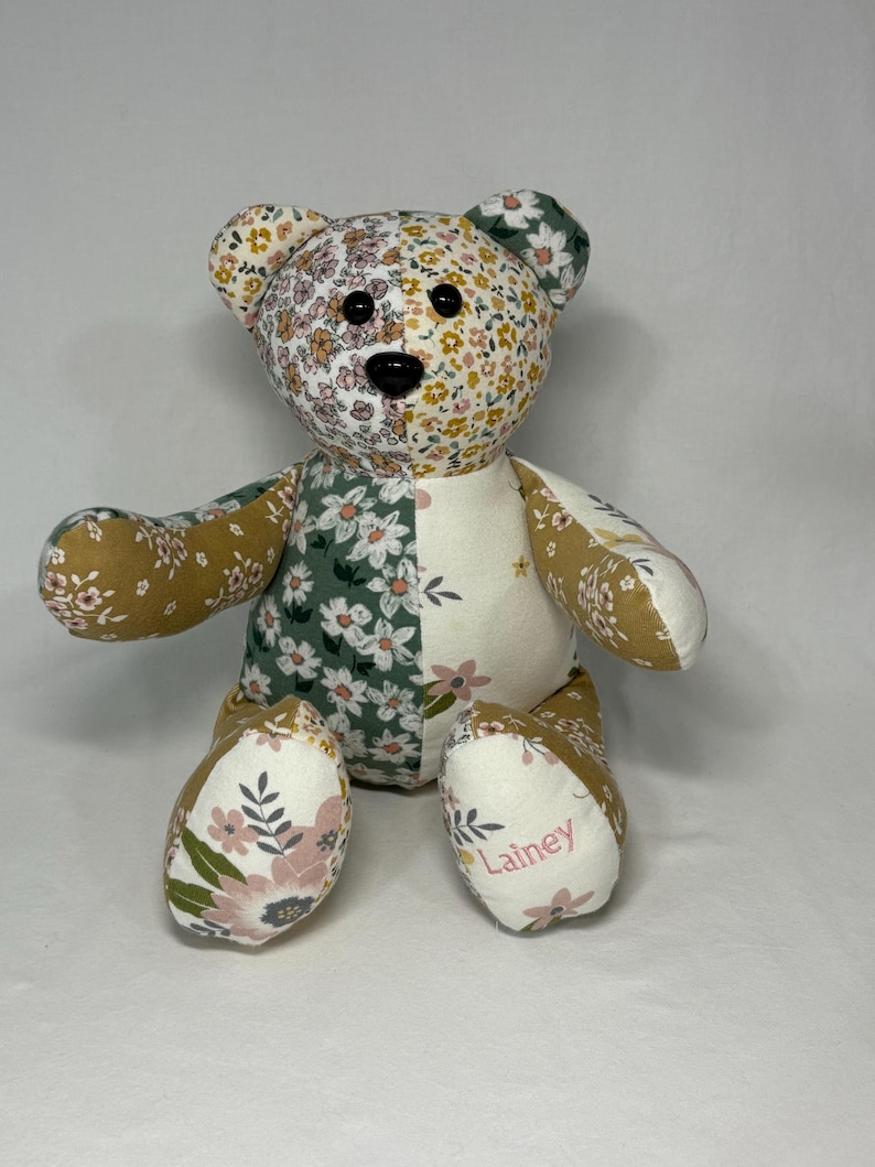 Memory Bear, Baby Clothes Bear, Custom Keepsake, Memorial Bear, Bear ...