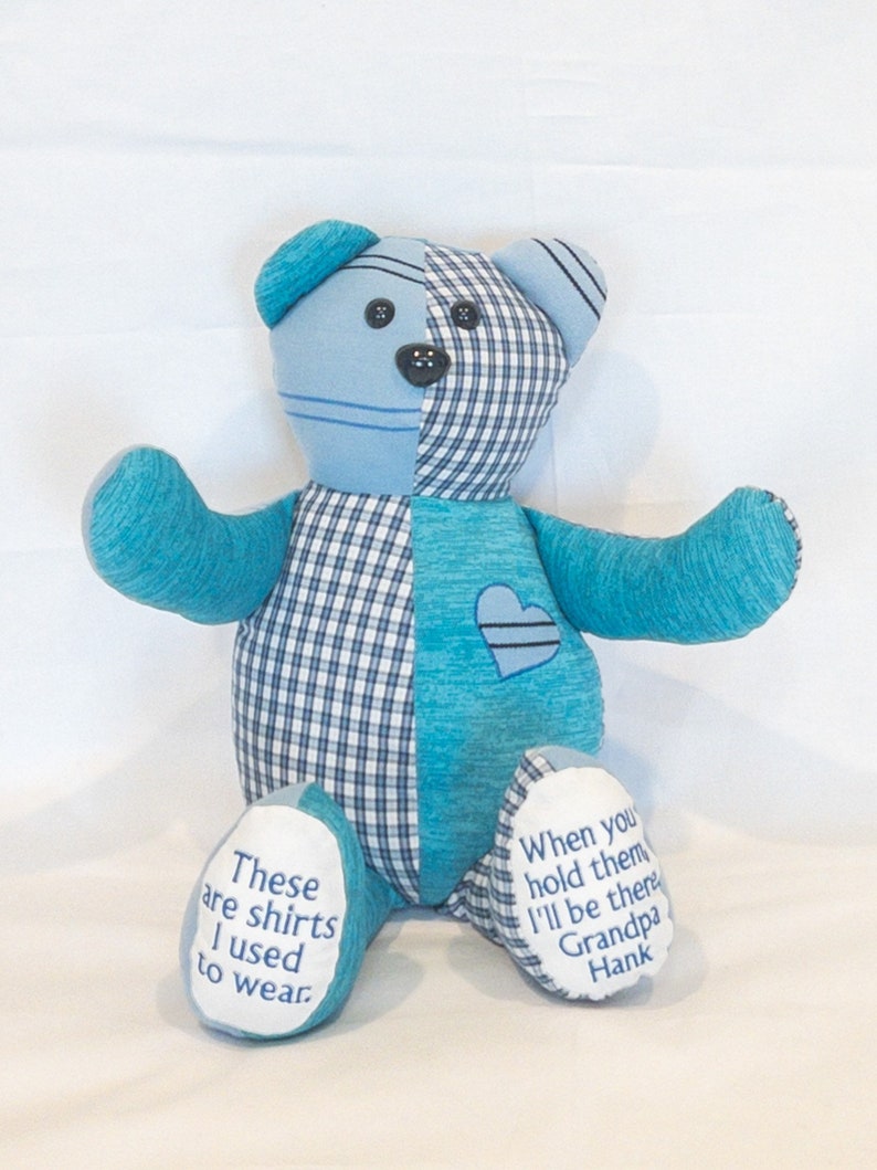 Memory Bear, Remembrance Bear, Custom Keepsake Bear, Memorial Bear ...