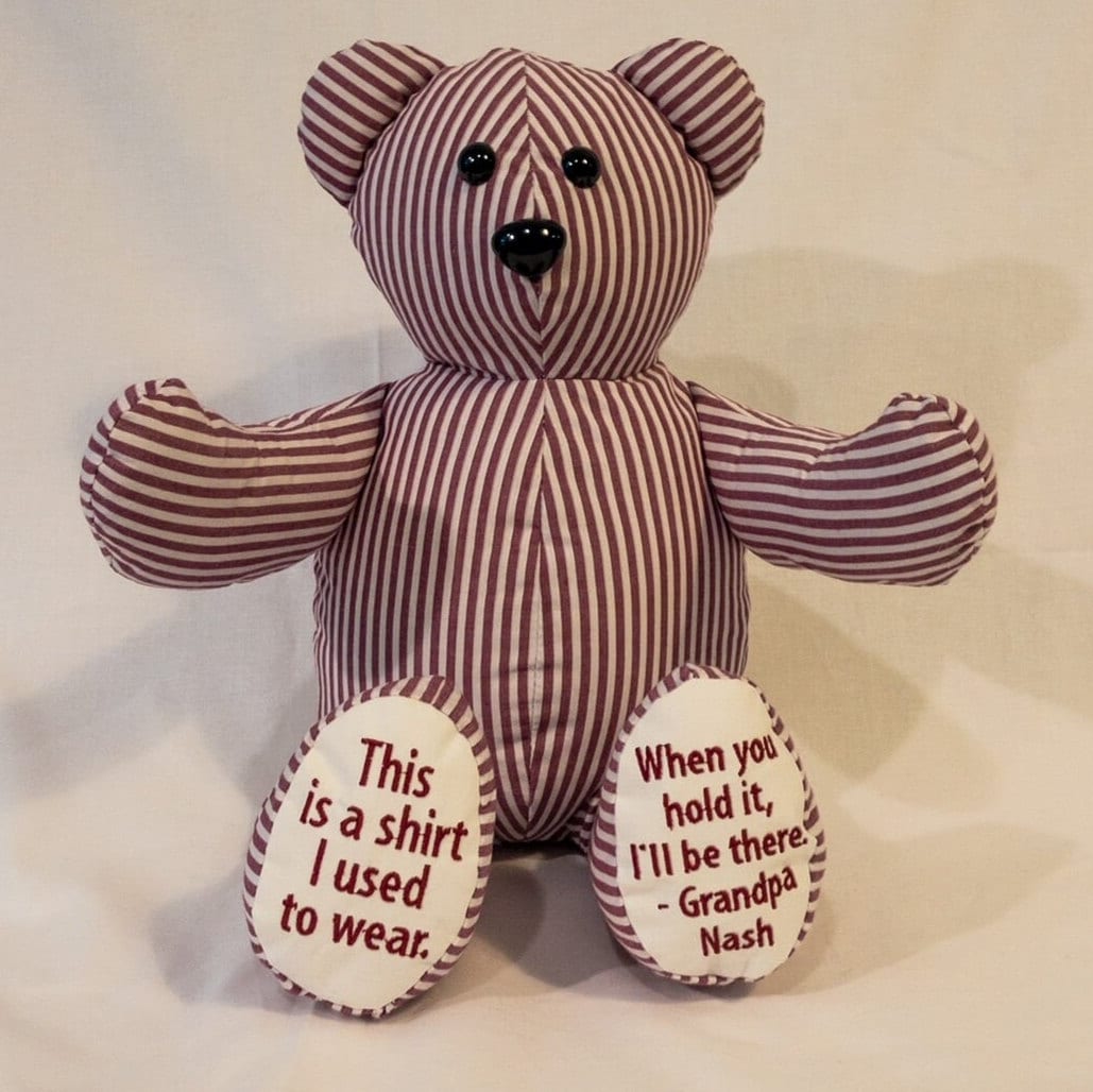 Memory Bear, Remembrance Bear, Custom Keepsake Bear, Memorial Bear ...