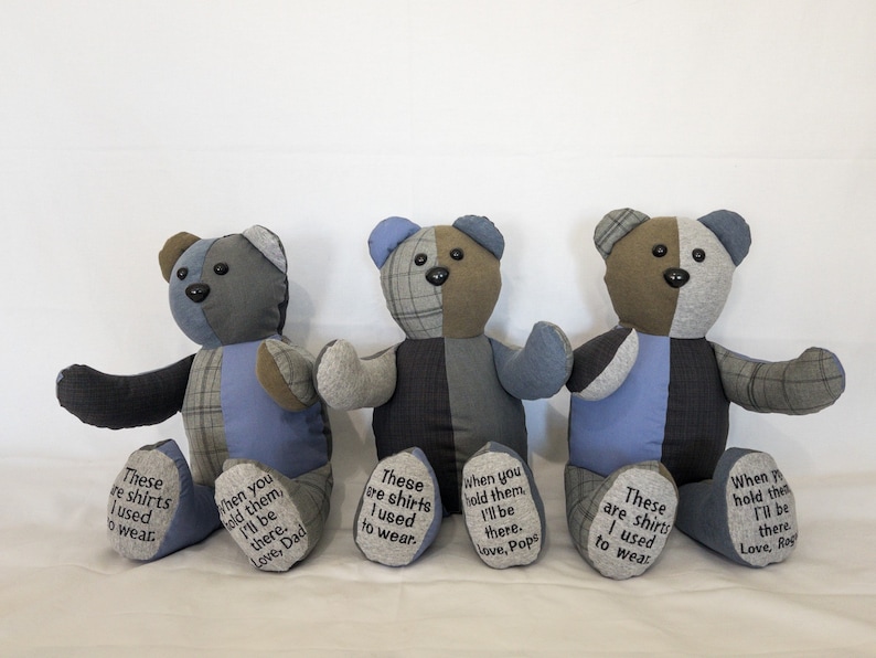 Memory Bear, Remembrance Bear, Custom Keepsake Bear, Memorial Bear ...