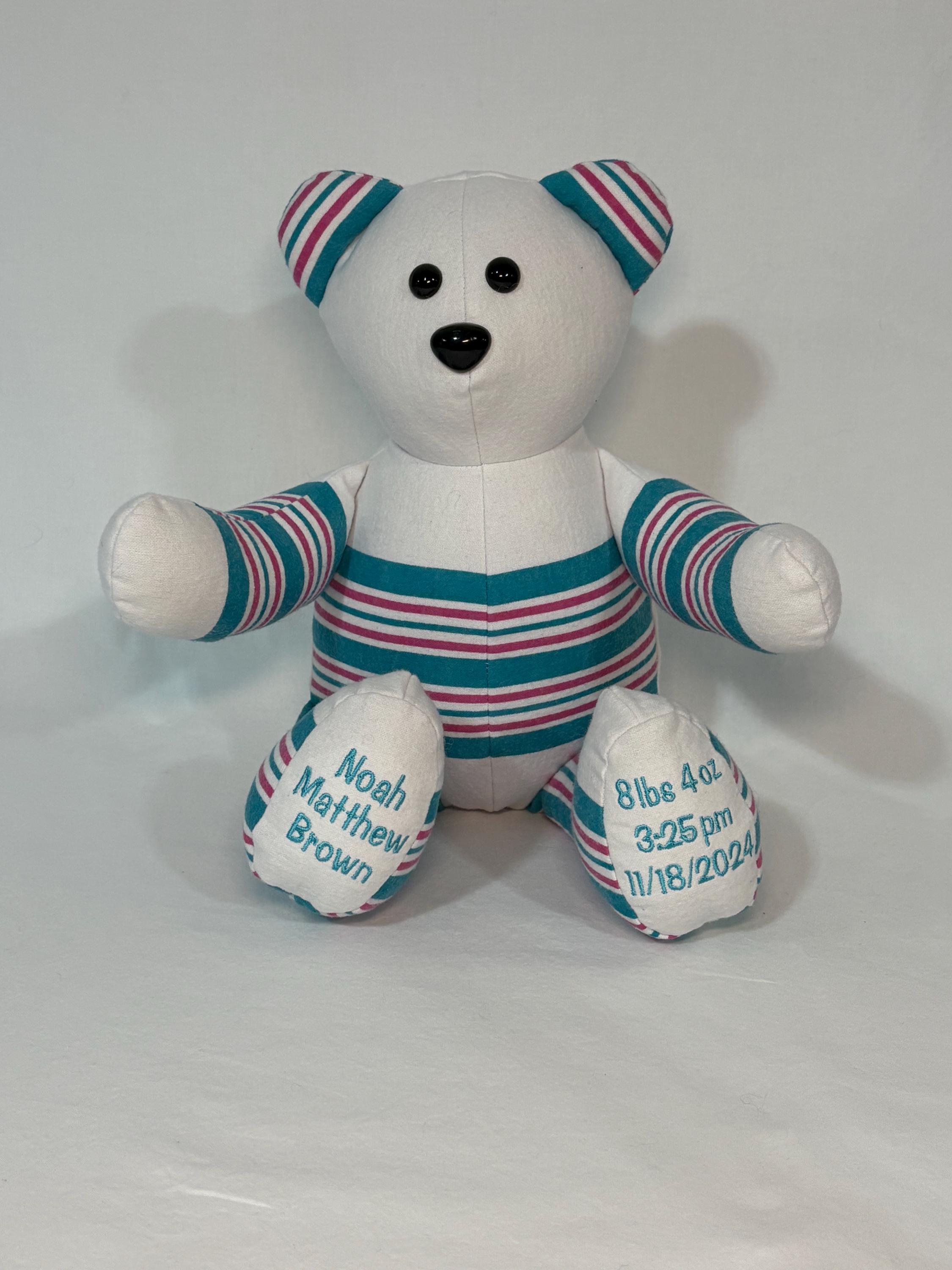 Memory Bear, Remembrance Bear, Custom Keepsake Bear, Memorial Bear ...