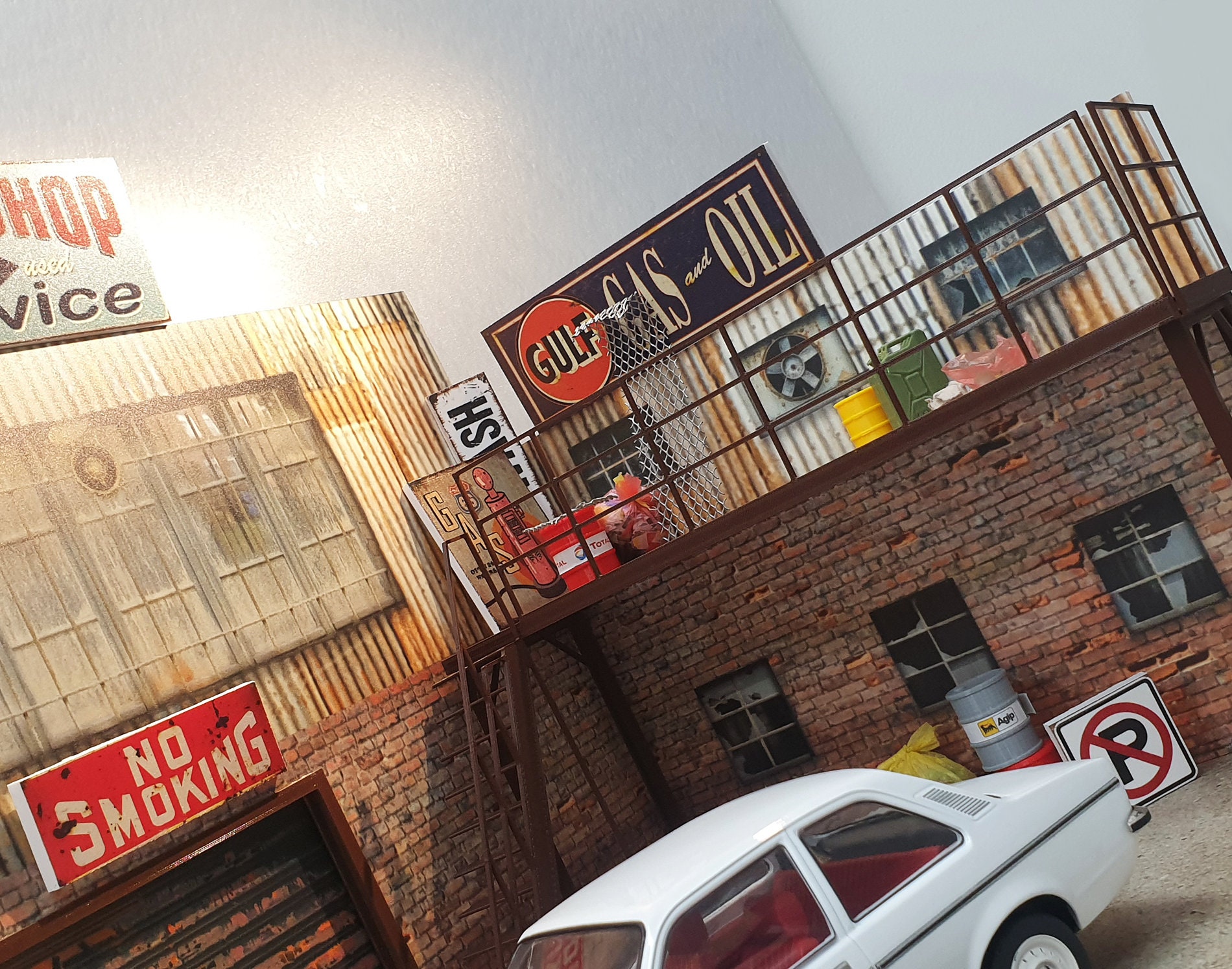 Diorama Sets of Advertising Signs. Accessories for Garage Models ...
