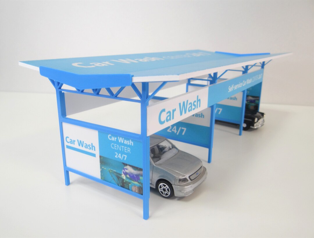 Car Wash Centre Scale 1:43 Diorama Model Kit Auto Models Display Size 1 ...