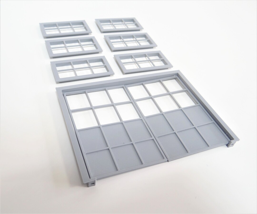 Scale 1:24 Miniature Diorama Supplies Doors and Windows Set Garage ...