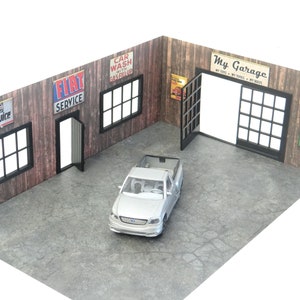 Scale 1:43 Diecast Car Models Display Auto Service Garage Models ...