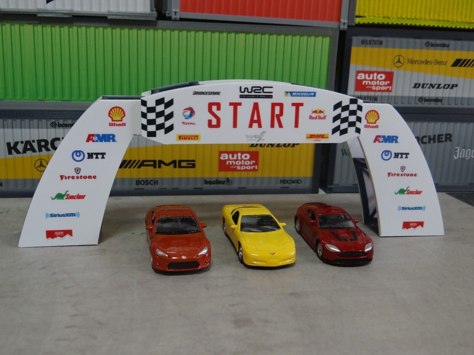 Finish Rally Arch / Scale 1:60, 64 / Slot Car Racetrack / Racetrack ...