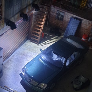 Diorama Set of 3 Lights. Garage Lights. Scale 1:18, 1-24. Building ...