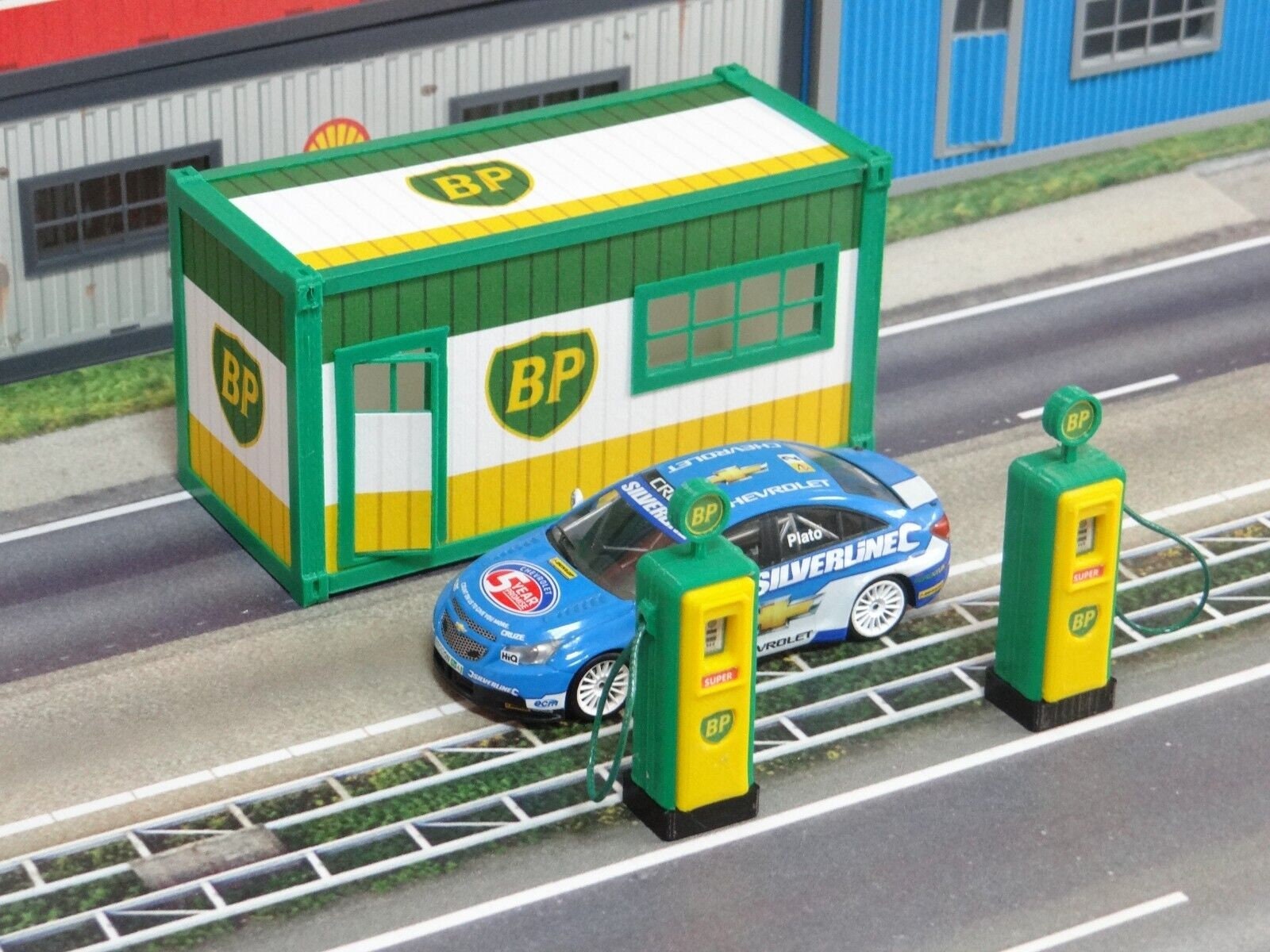 Scale 1:43 Diorama Gas Station Container Model Cars Display - Etsy