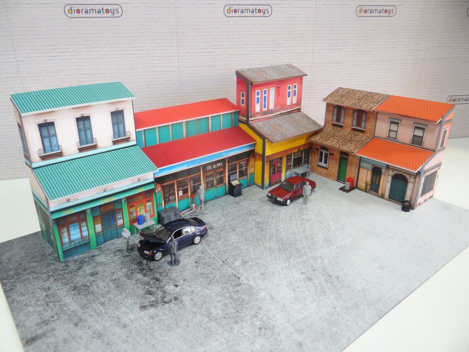 City Environment Miniatures 1/43 Diorama Models Buildings Urban Scene ...