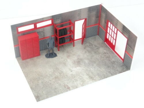 Scale 1:24 Diorama Garage With metal Walls Diorama Model Kit Model Cars ...