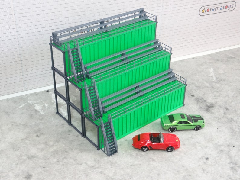 Slot Racing Car Track Tribune / Scale 1:60, 64 / Diorama Rally Tribune ...