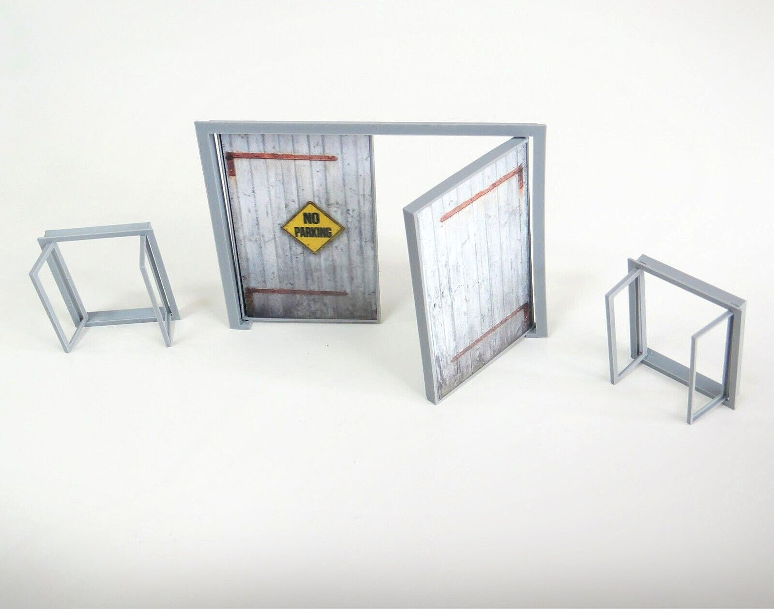 Retro Door and Windows Set. Scale 1:24. Garage Modelling Parts. Diorama ...
