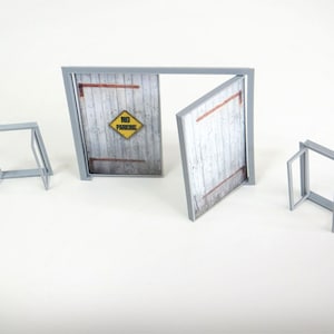 Retro Door and Windows Set. Scale 1:24. Garage Modelling Parts. Diorama ...