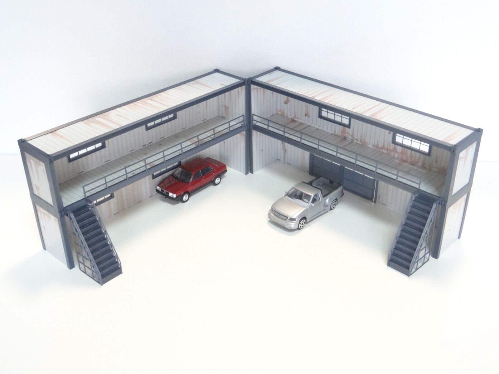 Scale 1:43 Diorama Rusty Containers Garage With Second Floor - Etsy