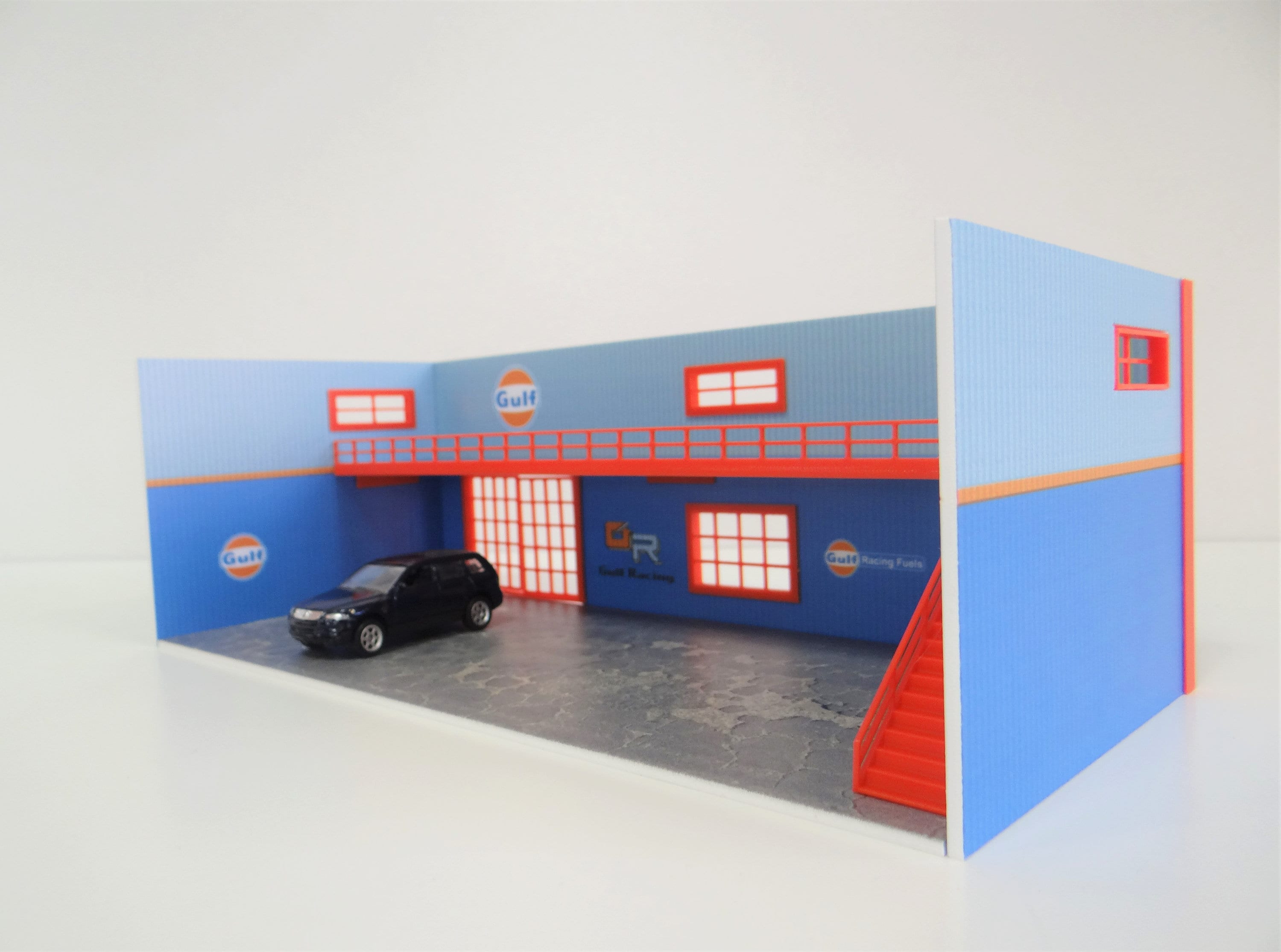 Diorama Two-floor Car Service Garage / Scale 1:60, 64 / Die-cast Car ...