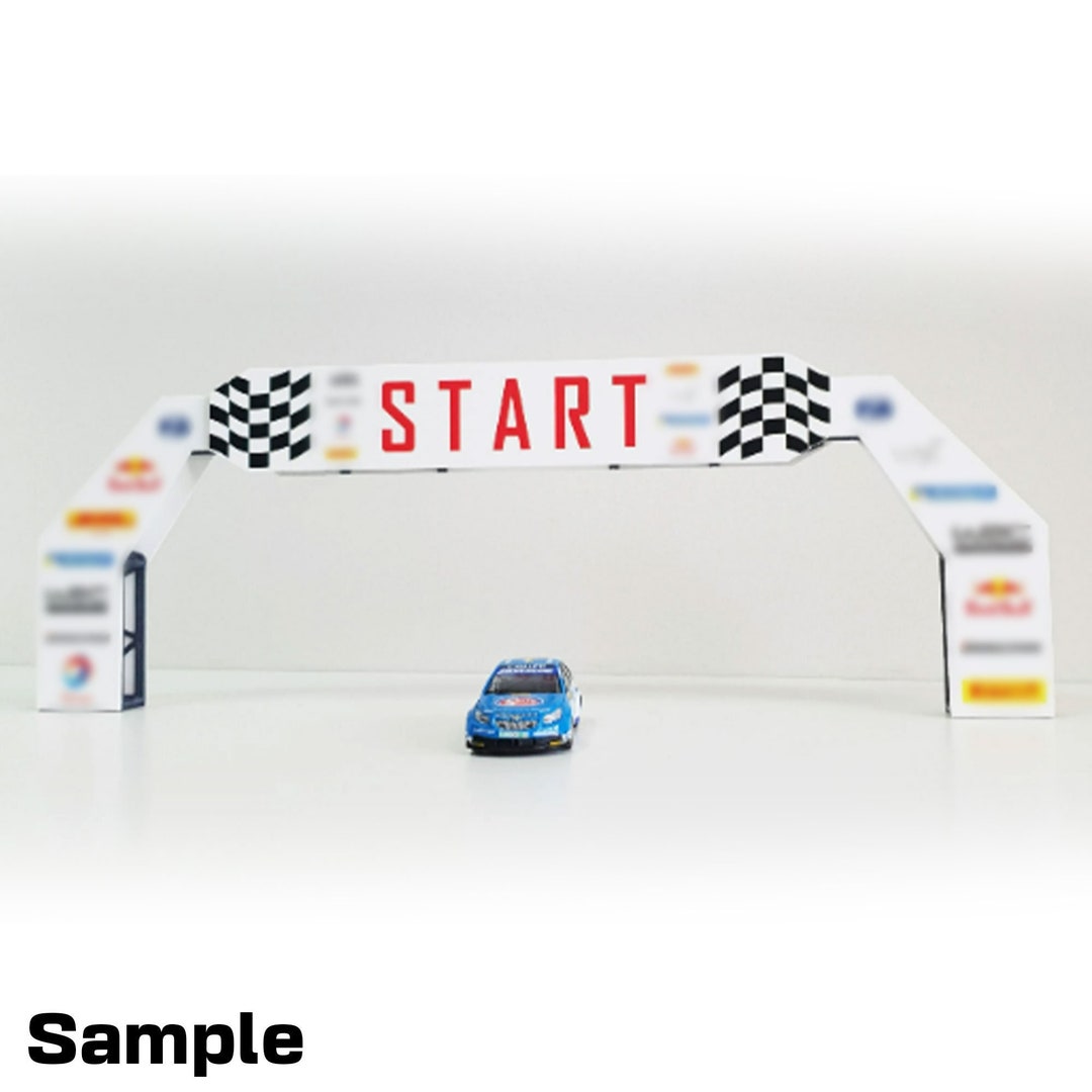 Scale 1:43 BIG Start / Finish Arch Diorama Racetrack Parts Car Model ...