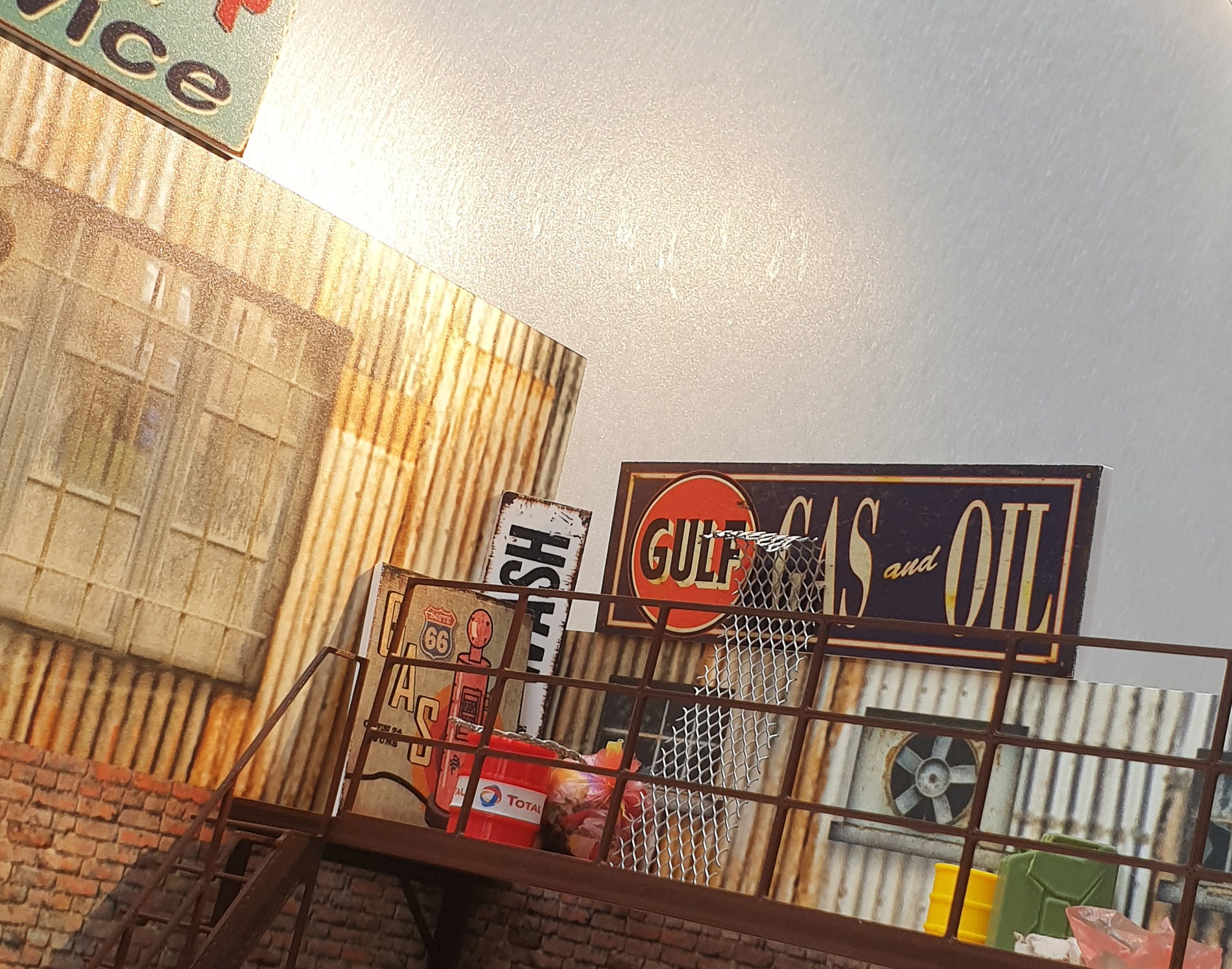 Diorama Sets of Advertising Signs. Accessories for Garage Models ...