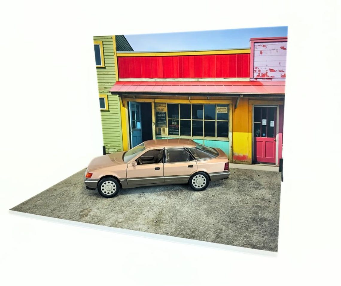 City Store Storefront Diorama 1:24 Scale – Model Car Display Background ...