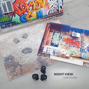 Graffiti Street Diorama Display. Scale 1:24. Diorama Garage Scene ...