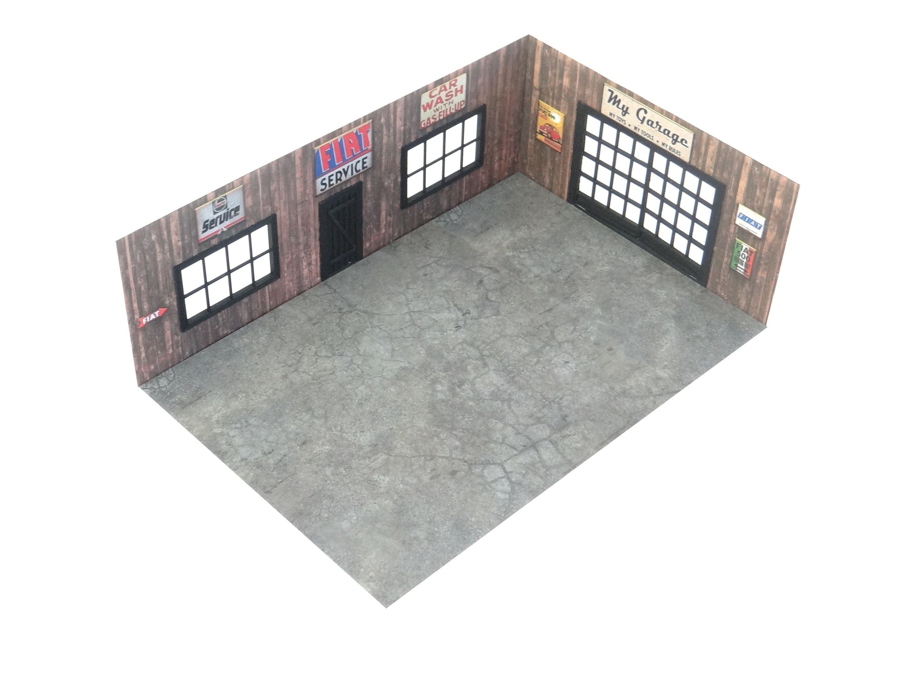 Scale 1:43 Diecast Car Models Display Auto Service Garage Models ...