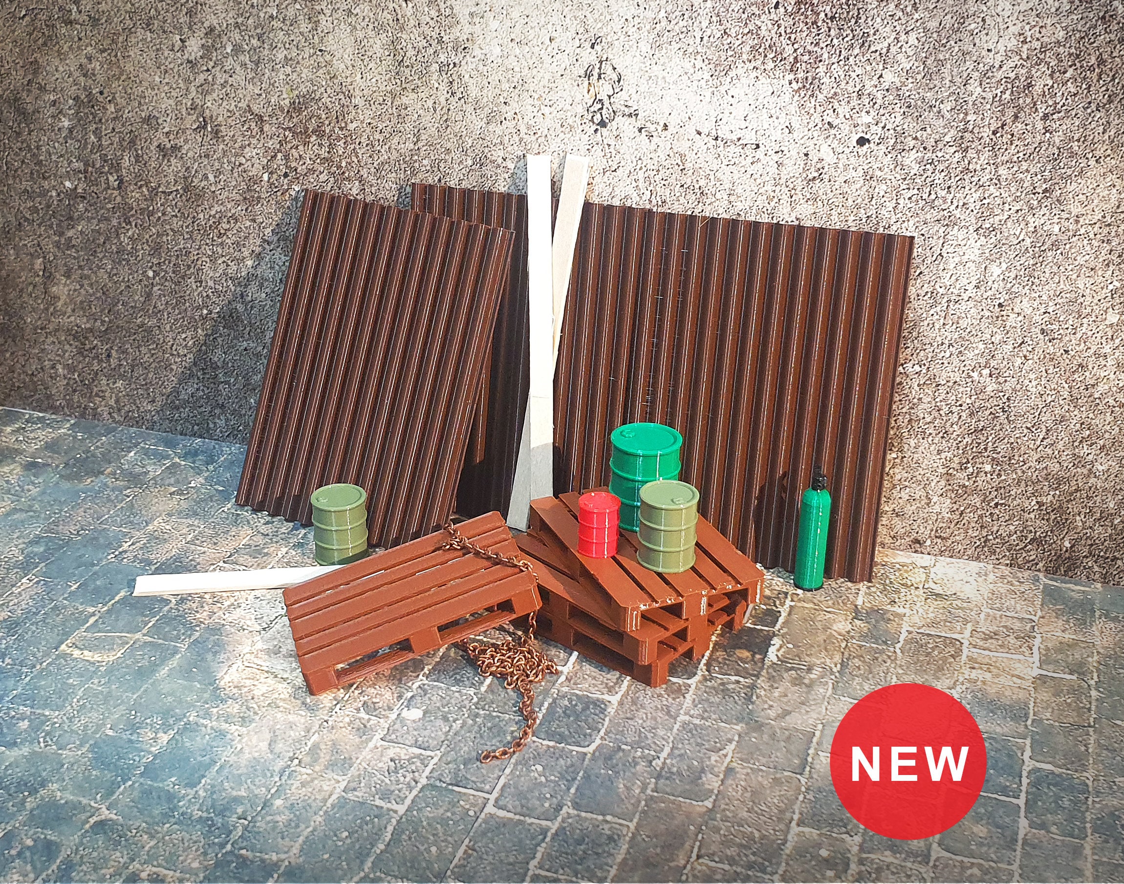 Retro Door and Windows Set. Scale 1:24. Garage Modelling Parts. Diorama ...