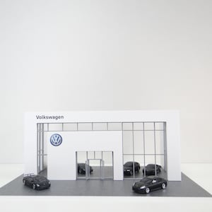 Car Showroom Diorama Model Kit 1:60–64 Scale – Miniature Car Shop ...