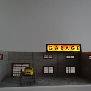 LED Light Box Sign. Scale 1:24. Diorama Illuminated Advertising Sign ...