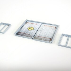 Retro Door and Windows Set. Scale 1:24. Garage Modelling Parts. Diorama ...