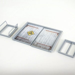 Retro Door and Windows Set. Scale 1:24. Garage Modelling Parts. Diorama ...