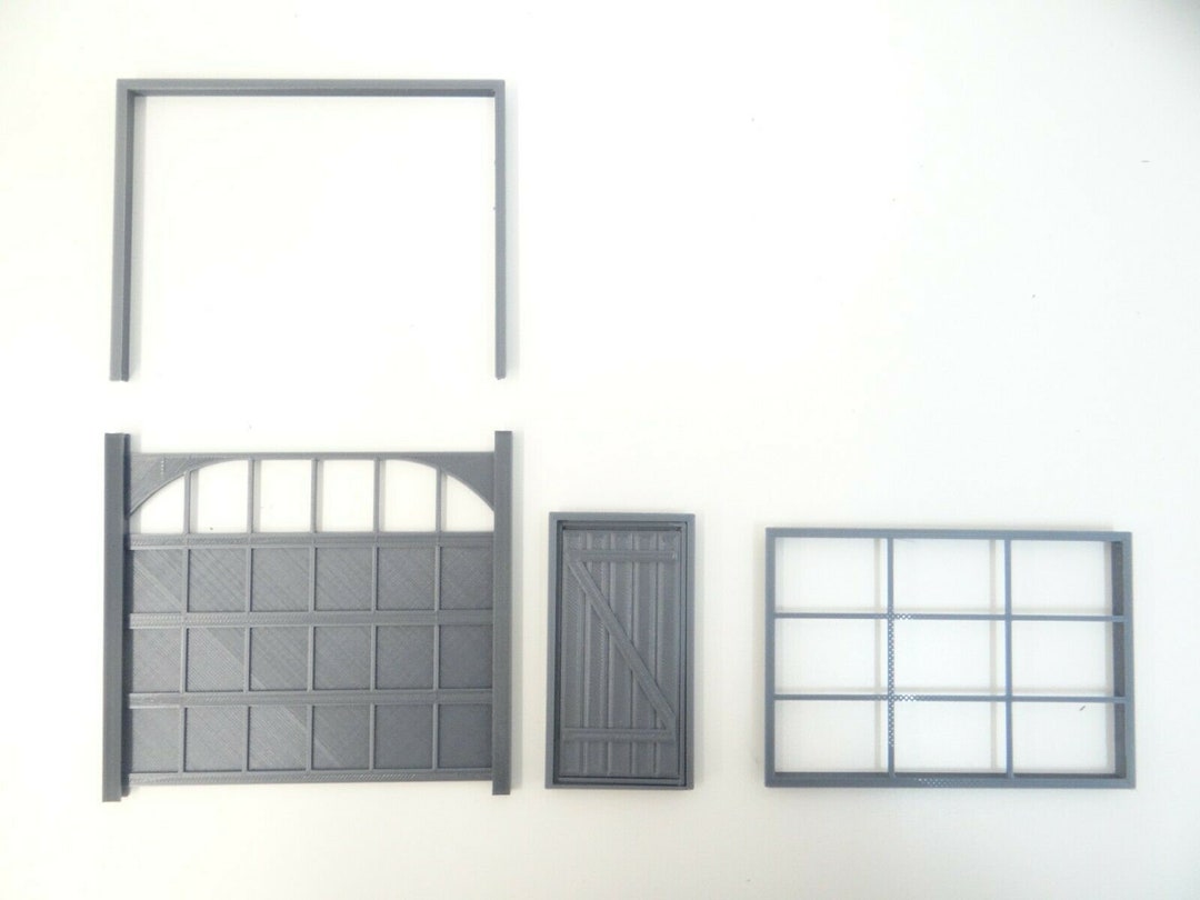Scale 1:24 Set of Doors and Window Diorama Model Making Garage ...