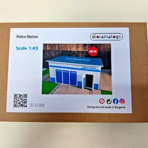 POLIZIA Police Station Building Diorama Model Kit Size 1/43 Scale 1:43 ...