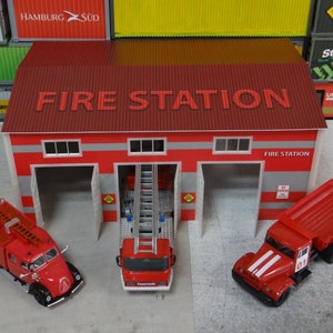Fire Station 1:43 Scale – Diorama Model Kit for Display and Fire ...