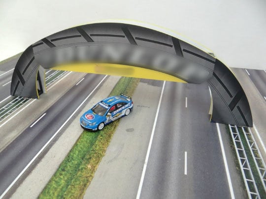 Scale 1:43 Start / Finish Rally Arch Racetrack Decoration Diorama Rally ...