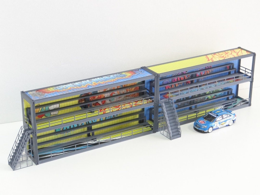Container Tribune Street Race Track Diorama Decoration Grandstands ...