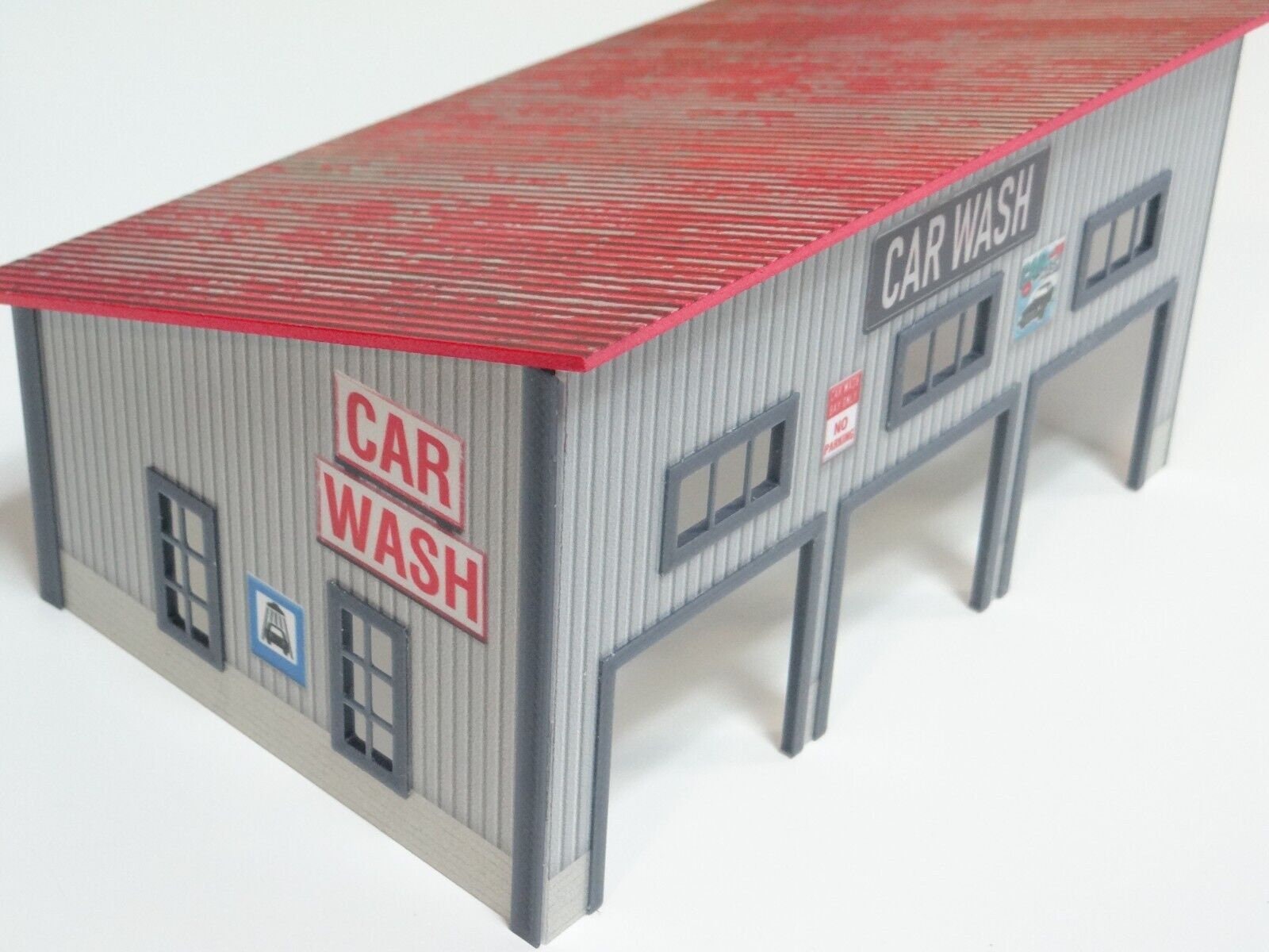 Cleaning Auto Center / Diorama Car Wash Model / Scale 1:60, 64 / Model ...