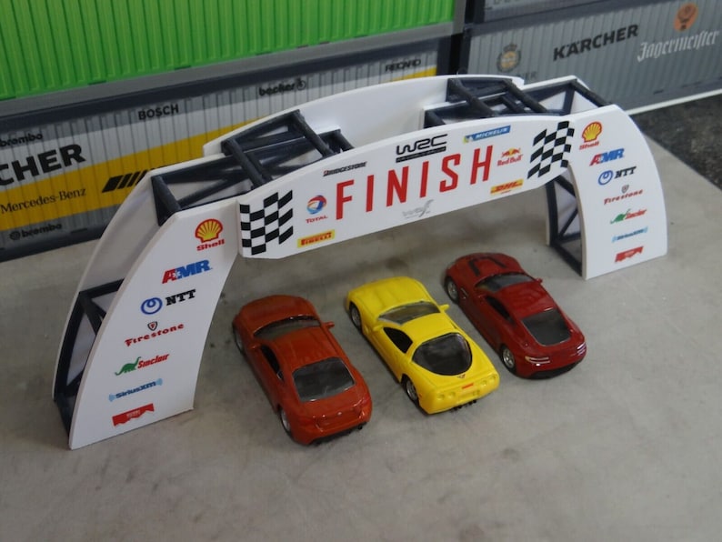 Finish Rally Arch / Scale 1:60, 64 / Slot Car Racetrack / Racetrack ...