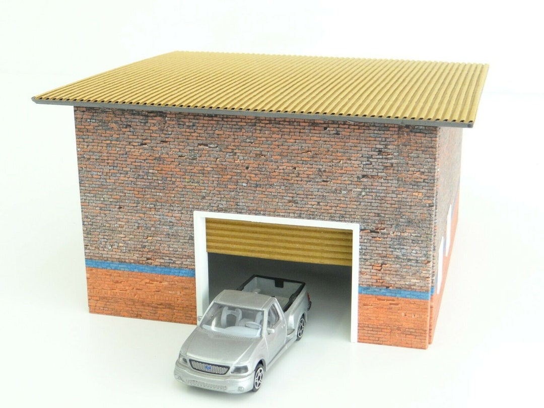 Diorama Auto Service Garage Scale 1:43 Diorama Model Kit Brick Diorama ...